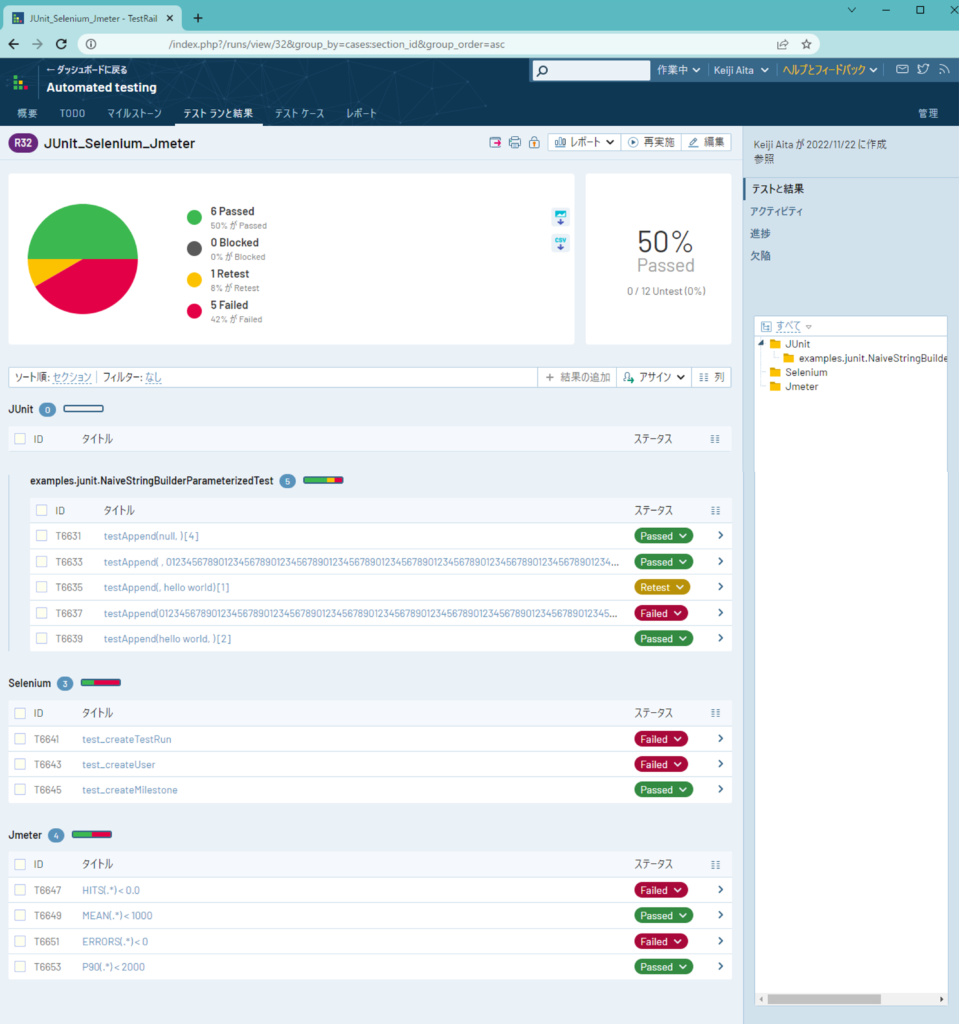 いろんなテストツールのJUnit形式の結果をテスト管理ツールに登録してみた - Devplatform blog